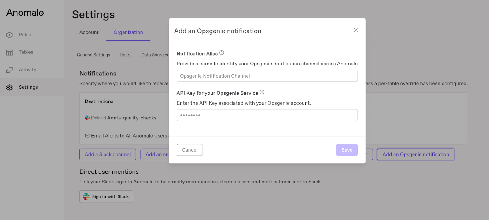 Supercharge Opsgenie Data Reliability with Anomalo